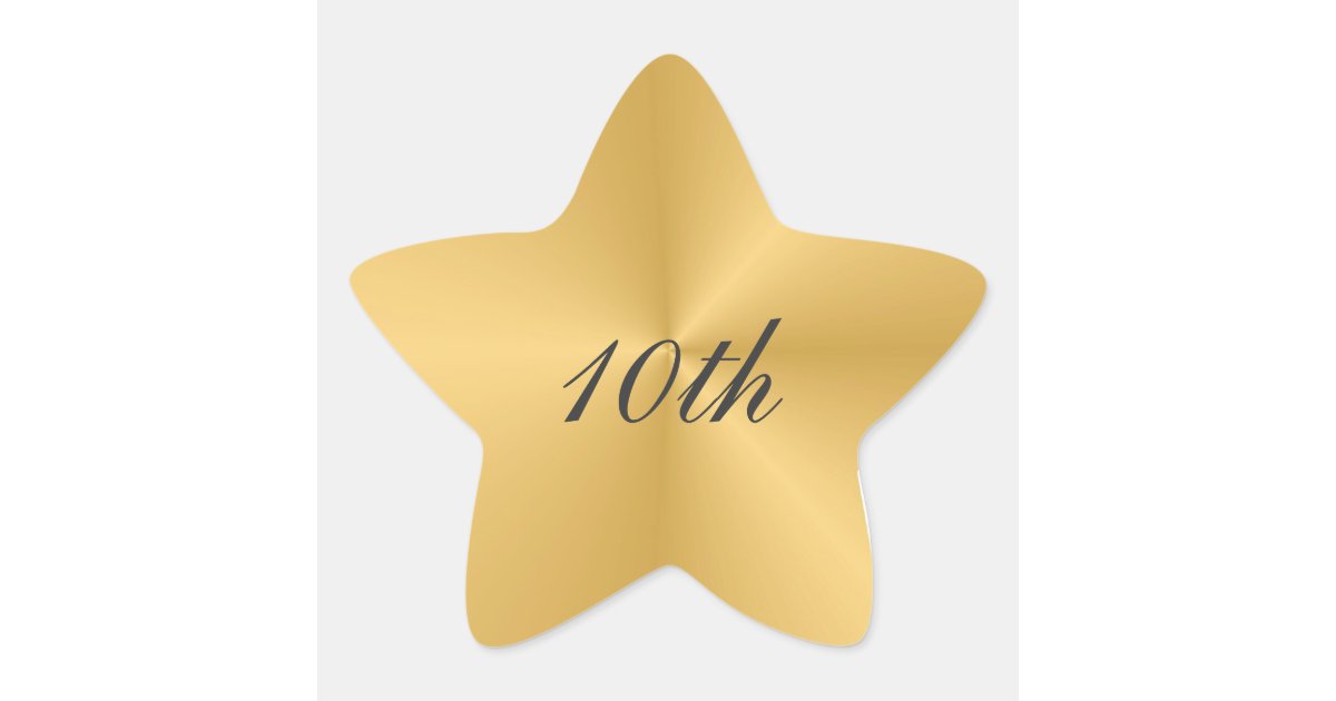 10th Anniversary Sticker | Zazzle