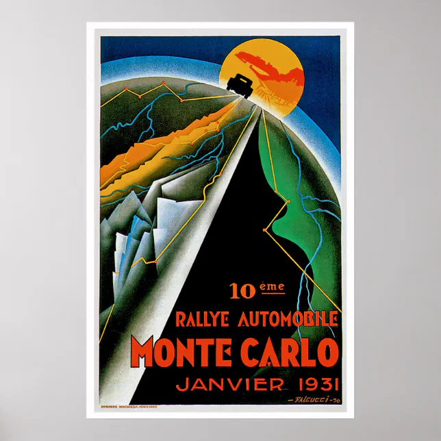 10th Automobile Rally de Monte Carlo Poster | Zazzle
