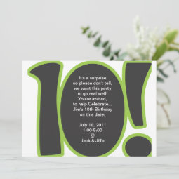 10th Birthday Invite | Zazzle