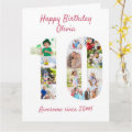 10th Birthday Number 10 Photo Collage Card | Zazzle