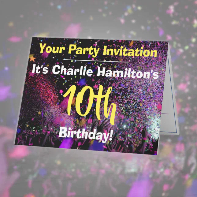 10th Birthday Party Invitation | Zazzle