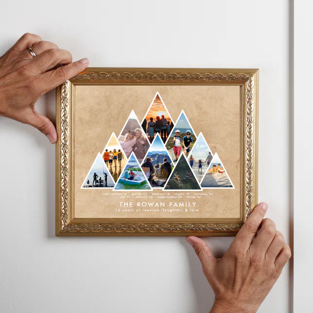 10th Family Reunion Memory Photo Collage Poster | Zazzle