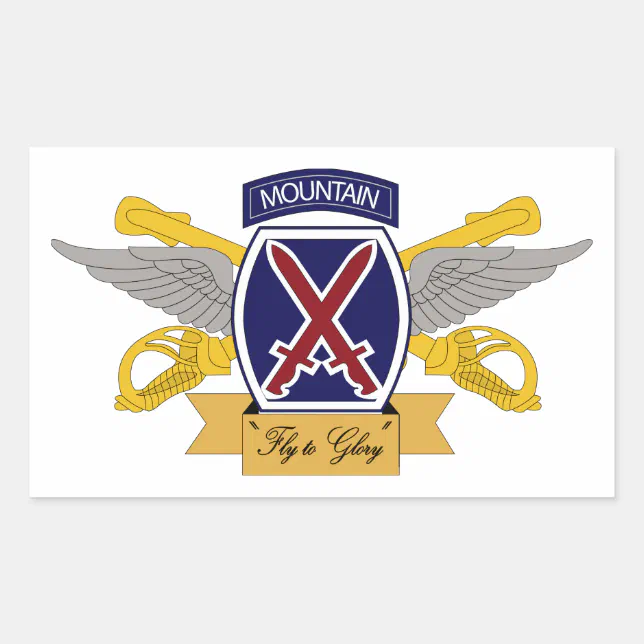 10th Mountain Division Aviation (AVN) Rectangular Sticker | Zazzle