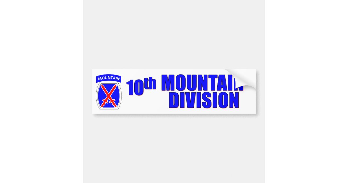 10th Mountain Division Bumper Sticker | Zazzle