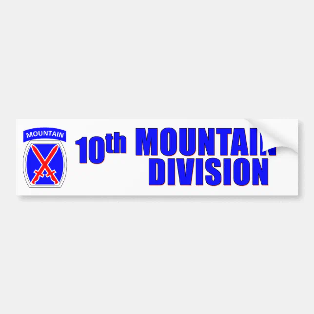 10th Mountain Division Bumper Sticker | Zazzle