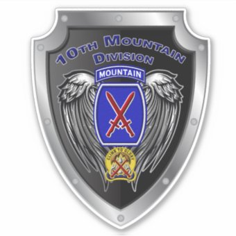 10th Mountain Division “Climb To Glory” Sticker | Zazzle