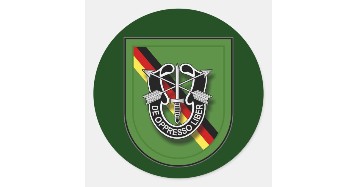 10th SFG(A) - Bad Tolz, Germany Classic Round Sticker | Zazzle