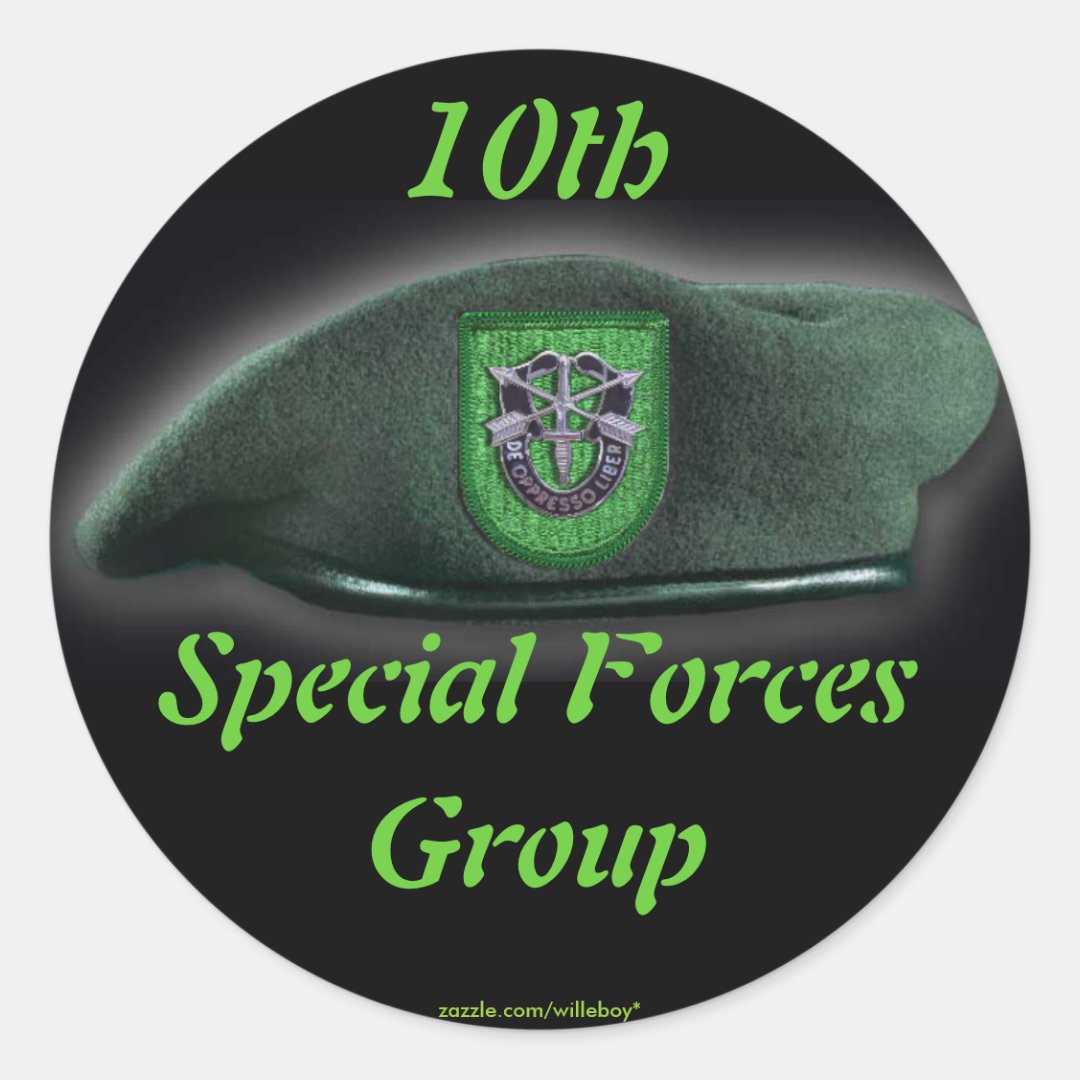 10th Special forces Green Berets flash nam Sticker | Zazzle