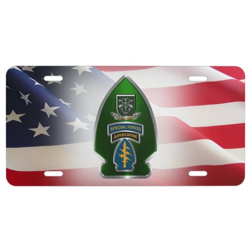 10th Special Forces Group Airborne Arrowhead License Plate | Zazzle