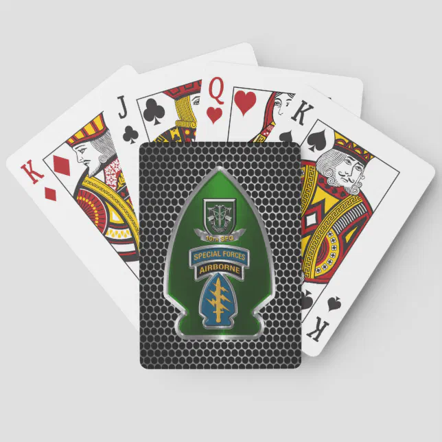 10th Special Forces Group Airborne “Arrowhead” Poker Cards | Zazzle