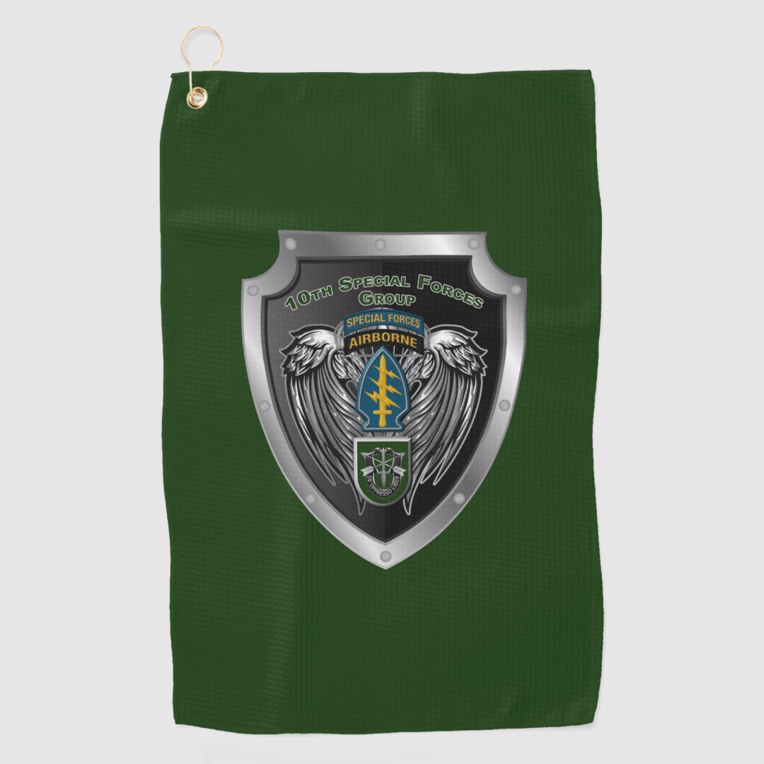 10th Special Forces Group (Airborne) Shield Golf Towel | Zazzle