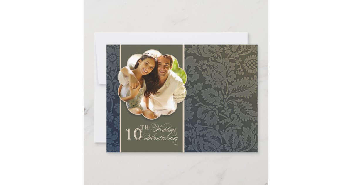10th years anniversary photo invitations | Zazzle