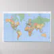 10x16 World Maps, Printed Map Poster | Zazzle