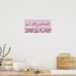 10x20 Nursery Art Name Print Jacana Girl Jungle | Zazzle