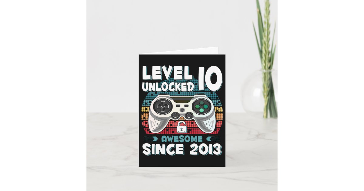 10yr Bday Son Boy Funny Gamer 10th 10 Year Old Bir Card | Zazzle