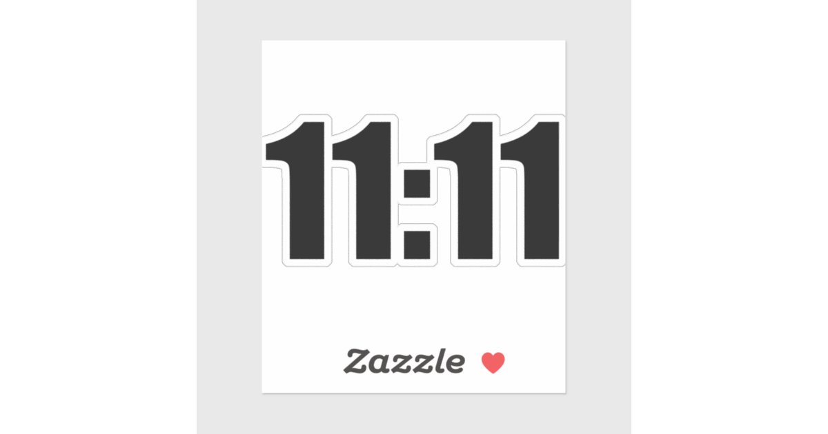 11:11 Lucky Time Sticker | Zazzle