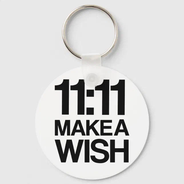 11:11 MAKE A WISH keychain | Zazzle