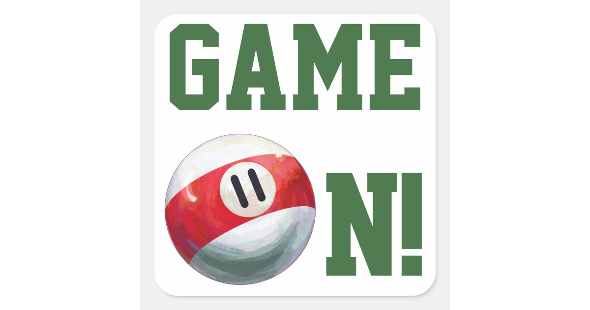11 Ball Square Sticker | Zazzle