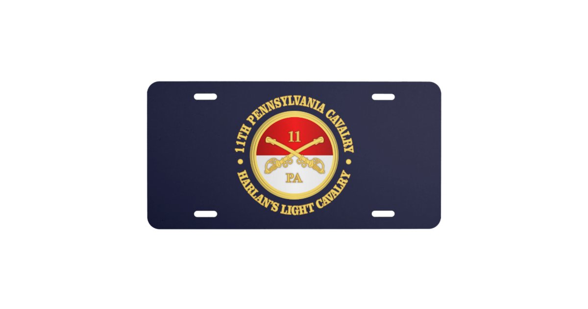 11 PA Cavalry License Plate | Zazzle