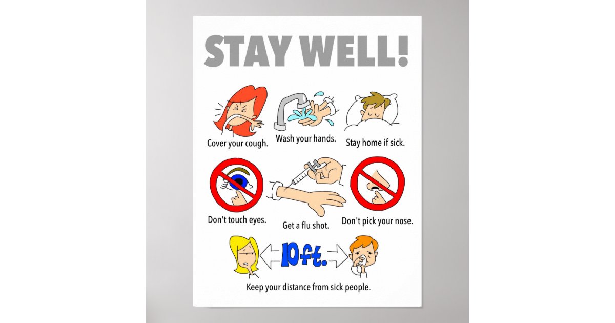 11"x14" STAY WELL Poster | Zazzle