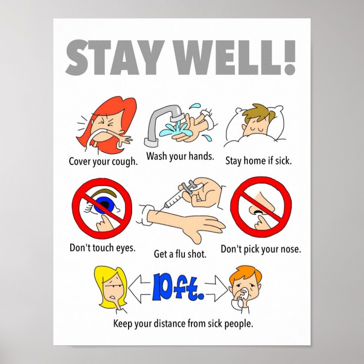 11"x14" STAY WELL Poster | Zazzle