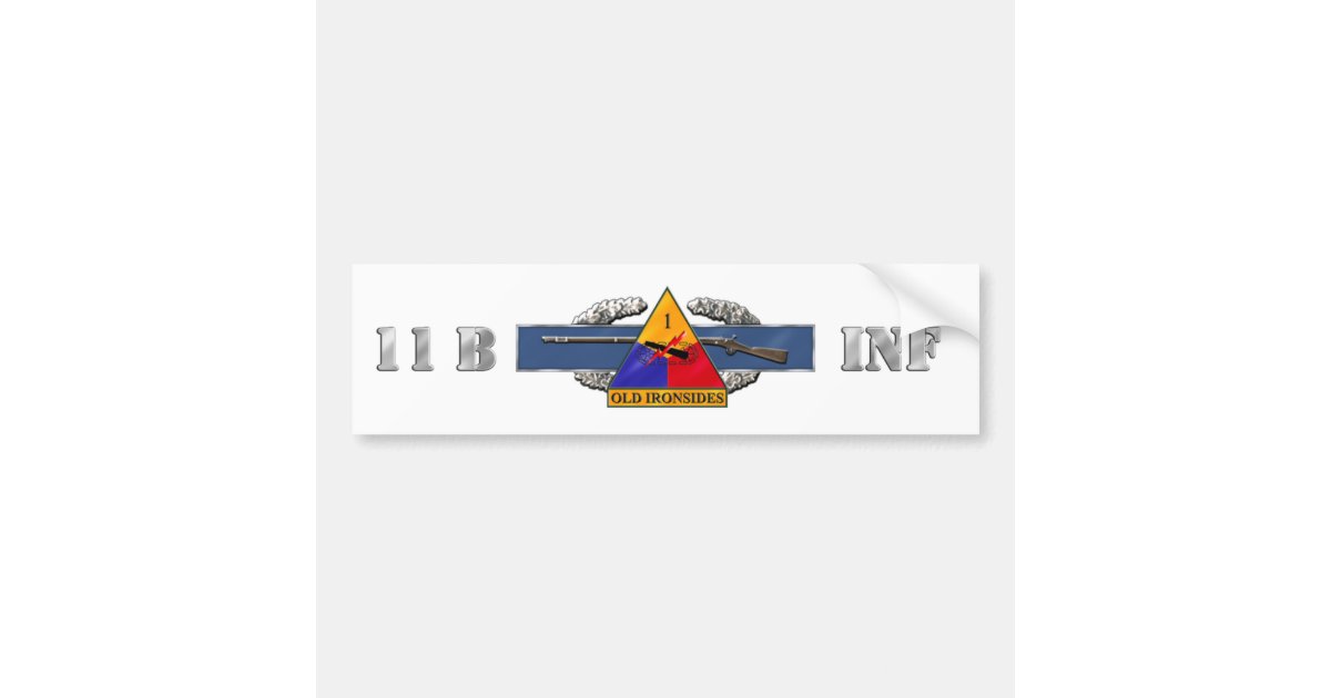 11B 1st Armored Division Bumper Sticker | Zazzle