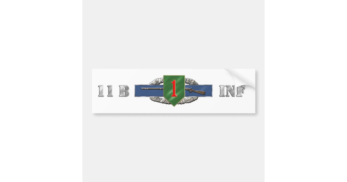 11B 1st Infantry Division Bumper Sticker | Zazzle