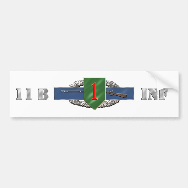 11B 1st Infantry Division Bumper Sticker | Zazzle