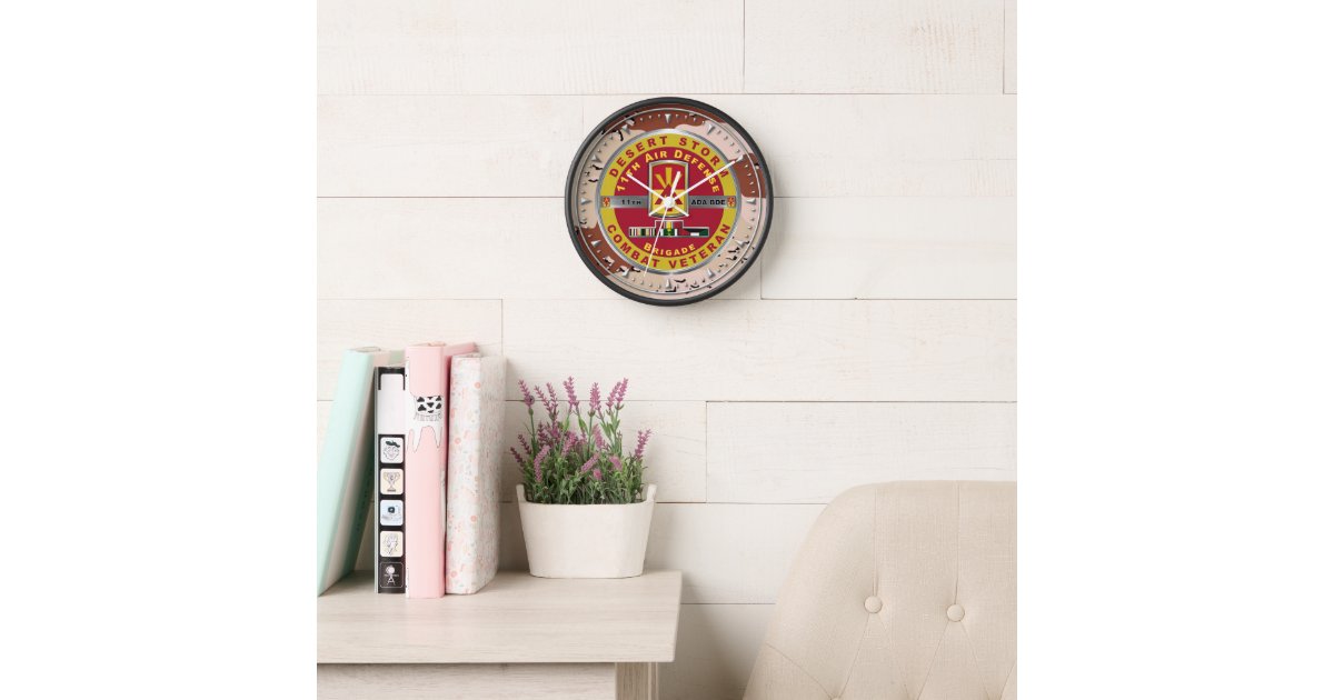 11th Air Defense Artillery Brigade Desert Storm Clock | Zazzle