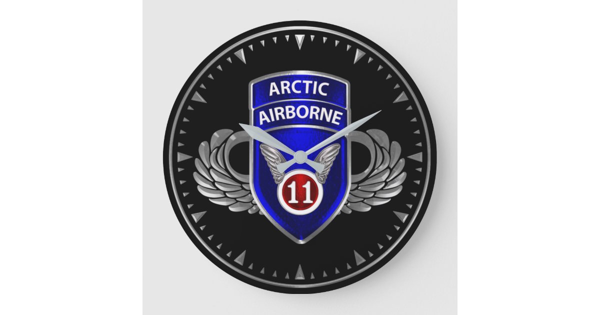 11th Airborne Division Large Clock | Zazzle