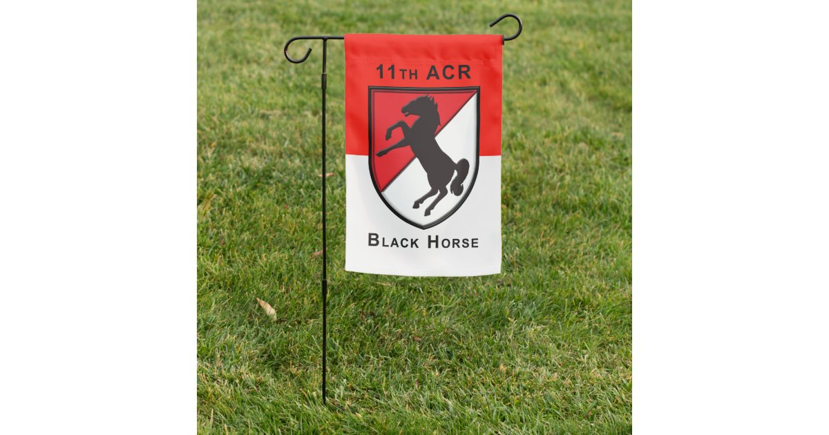 11th Armored Cavalry Regiment “Black Horse” Garden Flag | Zazzle