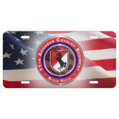 11th Armored Cavalry Regiment “Black Horse” License Plate | Zazzle