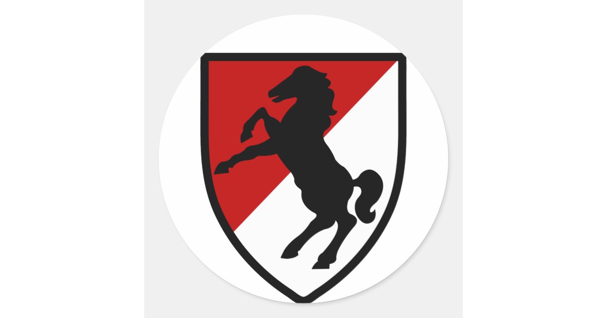 11th Armored Cavalry Regiment Classic Round Sticker | Zazzle