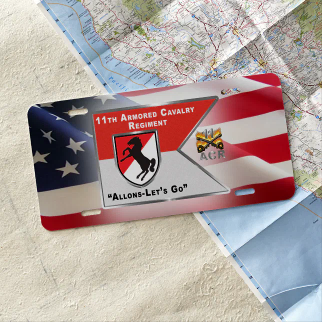 11th Armored Cavalry Regiment Guidon License Plate | Zazzle