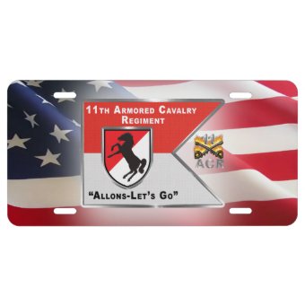 11th Armored Cavalry Regiment Guidon License Plate | Zazzle