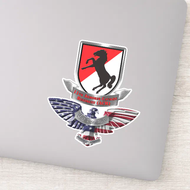 11th Armored Cavalry Regiment Veteran Sticker | Zazzle