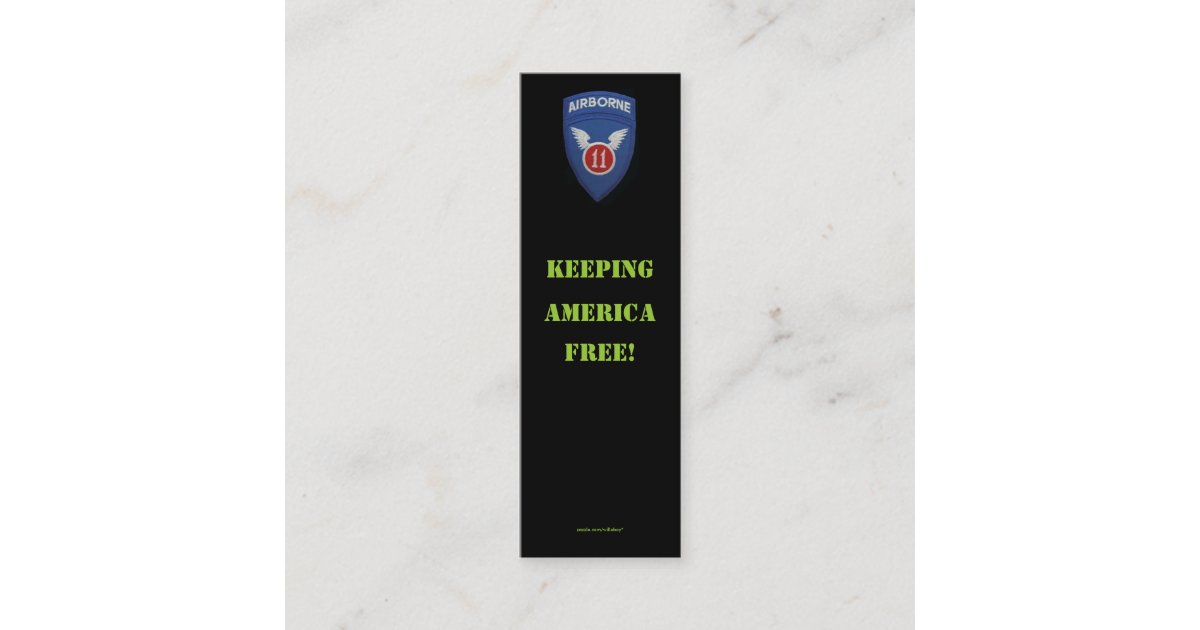 11th Army airborne veteran vfw patch Profile Card | Zazzle