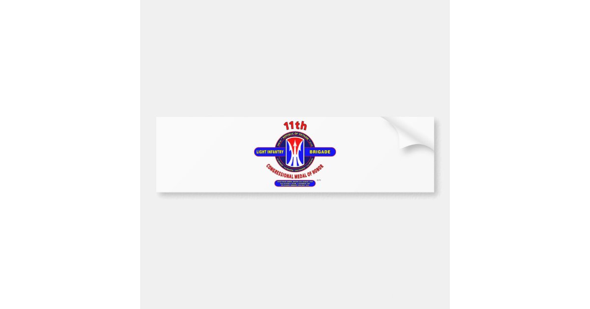 11TH LIGHT INFANTRY BRIGADE VIETNAM BUMPER STICKER | Zazzle
