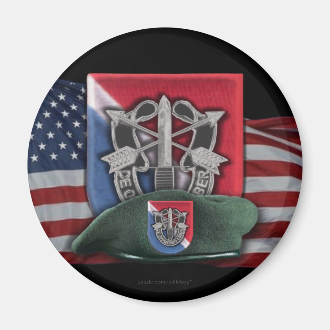 11th special forces flash Fort Bragg vets magnet | Zazzle