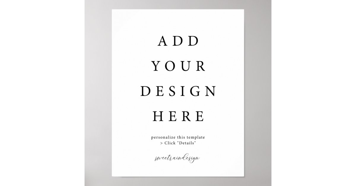 11x14" Vertical/Portrait Poster Sign | Zazzle