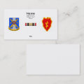 125th MI BN 25th ID (L) with OIF Service Ribbon Business Card | Zazzle