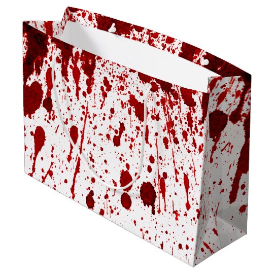 12.5lx4wx9h Large Gift Bag Blood Splatter Vampire | Zazzle.com