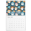 12 Cute Cat Seamless Patterns Designs Calendar | Zazzle