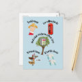 12 day of Christmas funny cartoon pun Holiday Postcard | Zazzle