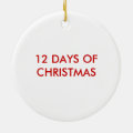 12 Days of Christmas 5 Golden rings ornament | Zazzle