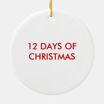 12 Days of Christmas 5 Golden rings ornament | Zazzle