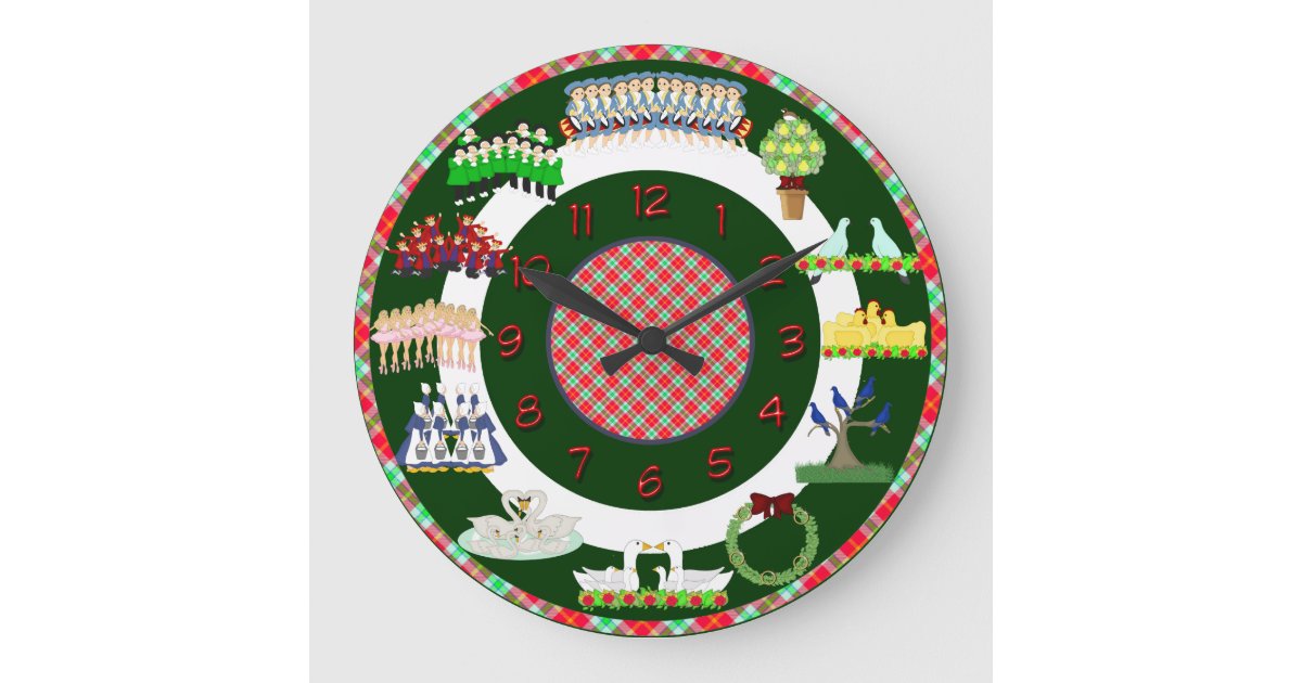 12 days of christmas clock | Zazzle