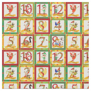 Festive Hot Drinks Christmas Holidays Pattern Fabric | Zazzle