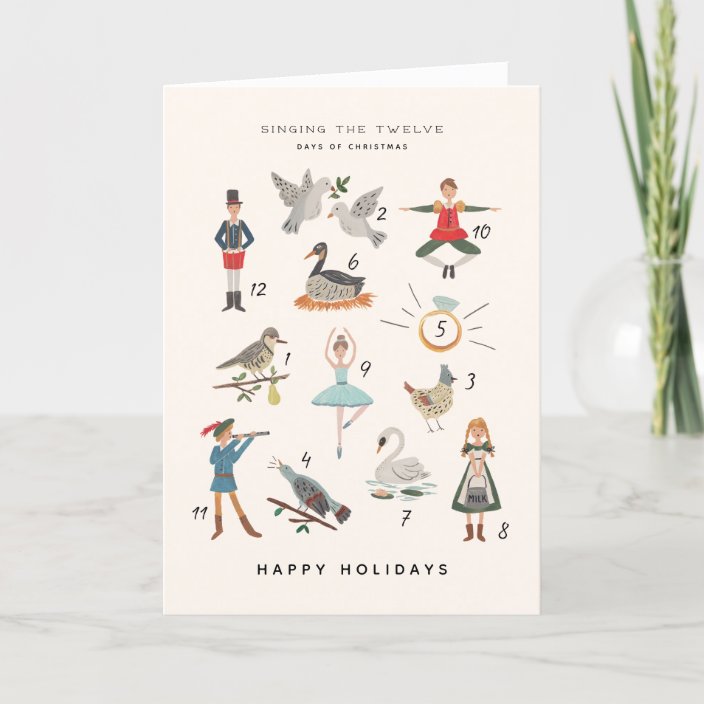 12 Days of Christmas Holiday Card | Zazzle.com