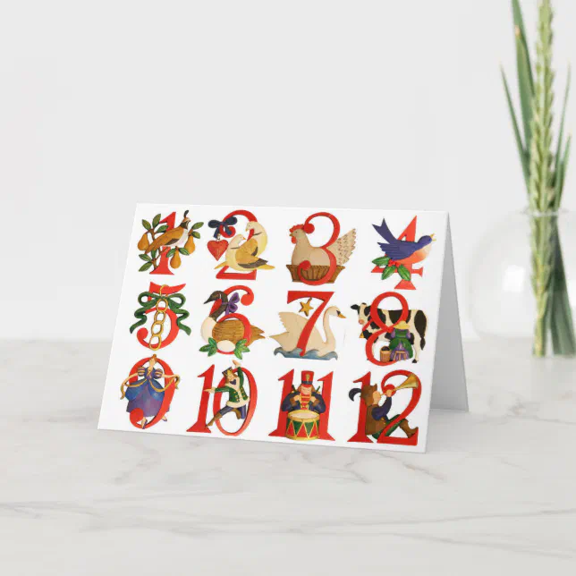 12 Days of Christmas Holiday Card | Zazzle